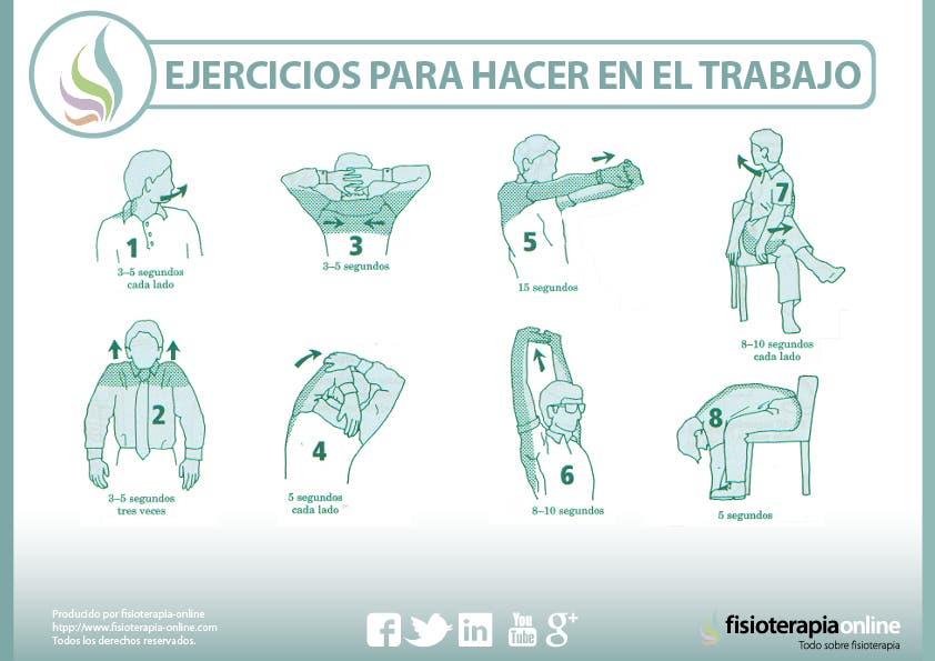 No te quedes tieso, practica estos estiramientos en el trabajo para ...